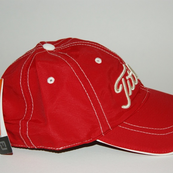 Titleist | Accessories | New Titleist Mens Adjustable Golf Red Hat Cap ...
